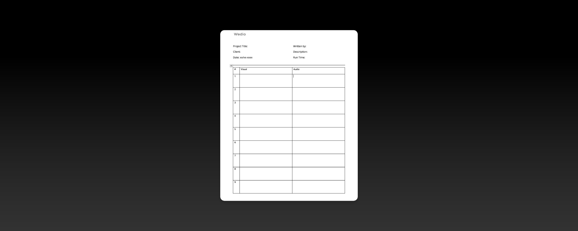 AV Script Template Download A FREE Template Here Wedio